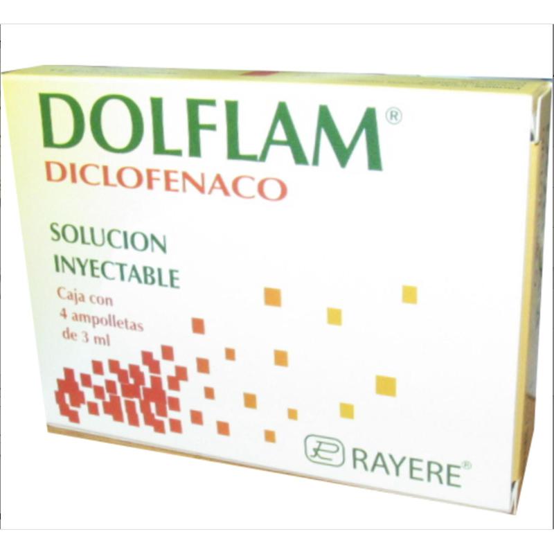 Dolflam 100mg caja con 4 ampolletas de 3ml | Vitau