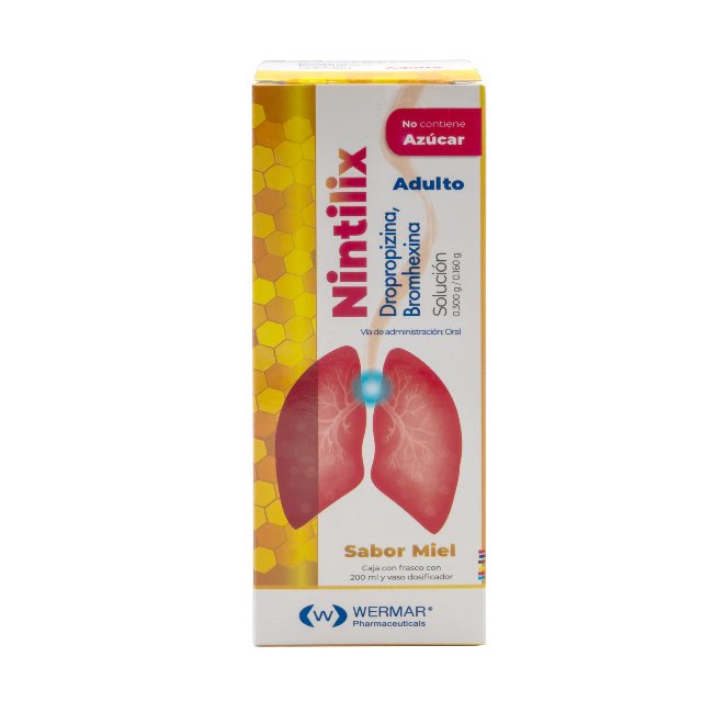 NINTILIX 0.300/- SOL 300mg de Dropropizina, 160mg de Bromhexina por 100 ...