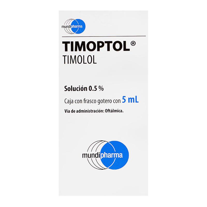 Timoptol 0.5% caja con frasco con 1 gotero de 5ml | Vitau