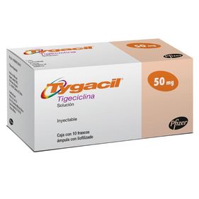 TYGACIL(A) - SOL 50mg Caja con 10 viales | Precio Vitau