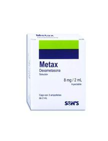 Metax Inyectable 3 Ampollas 8mg/2ml Caja con 3 ampollas de 2 ml — 29922 ...