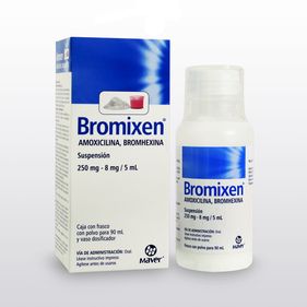 BROMIXEN 250 /SUSP 250 mg de amoxicilina y 8 mg de bromhexina por 5 m ...