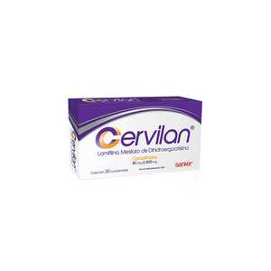 Cervilan 80mg/0.8mg caja 30 comprimidos | Precio Vitau
