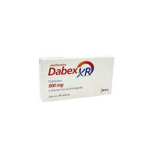 Dabex Xr 500 mg caja 30 cápsulas — 265 | Precio Vitau