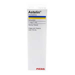 Astelin caja con 1 frasco de 10ml solución nasal — 9516 | Precio Vitau