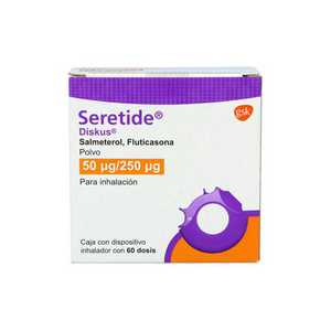 Seretide Disk 50/250mg caja 1 inhalador 60 dosis — 9052 | Precio Vitau