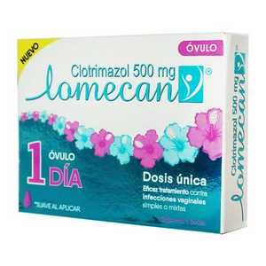 Lomecan V 500mg caja 1 óvulo | Precio Vitau