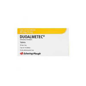 Duoalmetec 40mg/5mg caja con 14 tabletas — 10447 | Precio Vitau