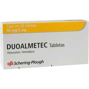 Duoalmetec 40mg/5mg caja con 28 tabletas | Precio Vitau