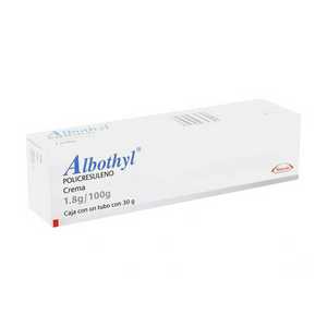 Albothyl 1.8g/100g caja con 1 tubo de 30g crema — 9295 | Precio Vitau