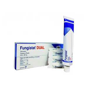 Fungistat Dual 0.8%/80mg caja con 1 tubo de 20g y 3 óvulos — 10873 ...