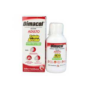 Dimacol Adulto frambuesa 2000/100/200mg caja con 1 frasco de 150ml | Vitau