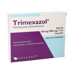 Trimexazol 160mg/800mg/3ml caja con 6 ampolletas de 3ml solución ...