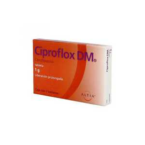 Ciproflox Dm 1g caja 7 tabletas | Precio Vitau