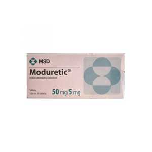 Moduretic 50mg/5mg caja con 30 tabletas | Precio Vitau