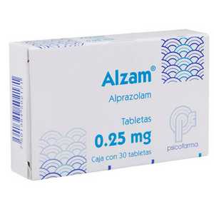 Alzam 0.25mg caja 30 tabletas — 9355 | Precio Vitau