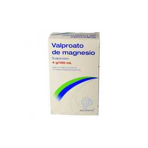 Valproa Magnesio 4g/100ml caja con 1 frasco de 100ml suspensión ...