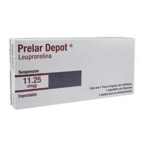 Prelar Depot 11.25mg caja con 1 frasco ámpula de suspensión | Precio Vitau