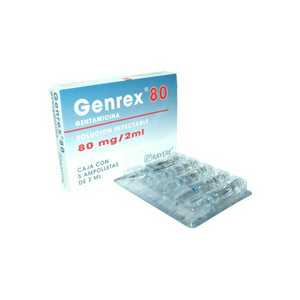 Genrex 80mg/2ml caja con 5 ampolletas de 2ml | Precio Vitau