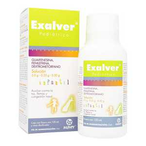 Exalver Pediatrico 5.0g-0.25g-0.50g caja con 1 frasco de 120ml | Precio ...