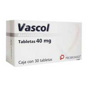 Vascol 40 mg caja con 30 tabletas | Precio Vitau
