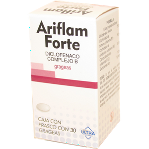 Ariflam Forte 50/1mg caja con frasco con 30 tabletas — 9481 | Precio Vitau