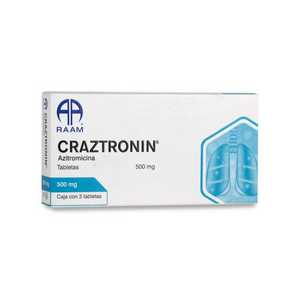Craztronin 500mg caja 3 tabletas — 15427 | Precio Vitau