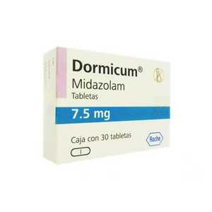 Dormicum 7.5mg caja 30 tabletas — 10398 | Precio Vitau
