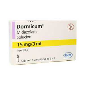 Dormicum 15mg/3ml caja 5 ampolletas 3ml — 14094 | Precio Vitau
