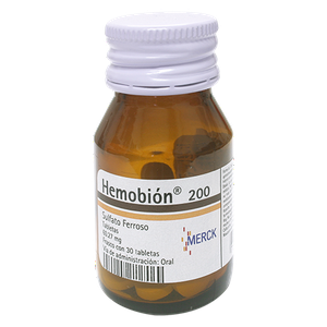 Hemobion 200mg frasco con 30 tabletas | Precio Vitau