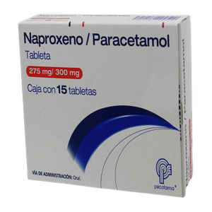 Naproxeno/Paracetamol 275 mg / 300 mg Caja con 15 tabletas tableta ...