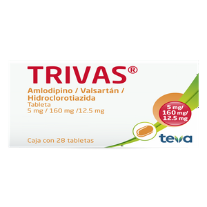 TRIVAS 5 mg/160mg/12.5mg Caja 28 Tableta | Precio Vitau